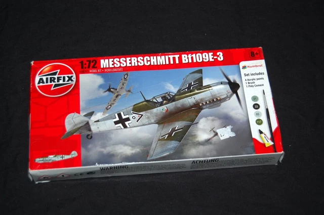 AIRFIX 1/72 SCALE Messerschmitt Bf 109 E-3 Model Kit Gift Set £1.05 - PicClick UK