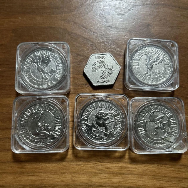 POKÉMON BATTLE COIN Medal Set of 5 TOMY Used Novelty Collectible $106. ...