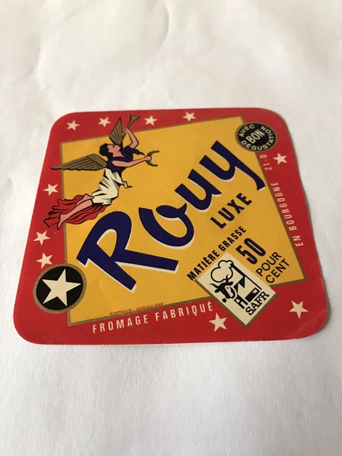 ANCIENNE ÉTIQUETTE FROMAGE Camembert Rouy Luxe Bourgogne EUR 1,00 ...