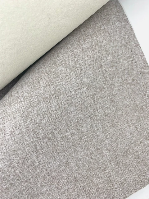 SAMPLE OF GREIGE marl soft touch upholstery fabric FREE POSTAGE £0.99 ...