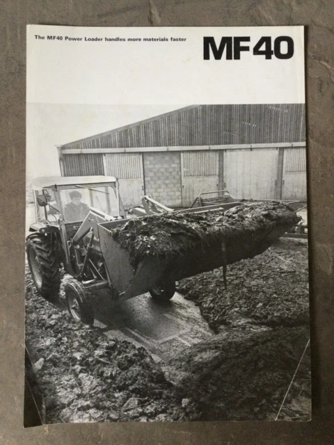 MASSEY FERGUSON 40 LOADER TRACTOR BROCHURE 135 LEAFLET 70s CLASSIC FARM ...