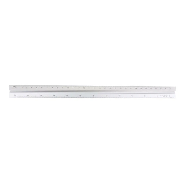 12& METAL TRIANGULAR Architectural Scale Drafting Ruler for Architects ...