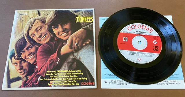 THE MONKEES (6 chansons) 7" JUKEBOX COMPACT 33 TR/MIN ~ MINI EP "Début ...