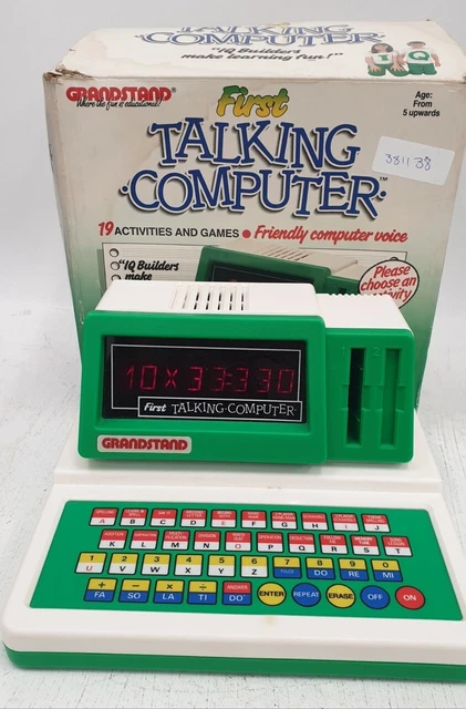 1986 FIRST TALKING Computer By Grandstand IQ Builders Boxed Collectible ...