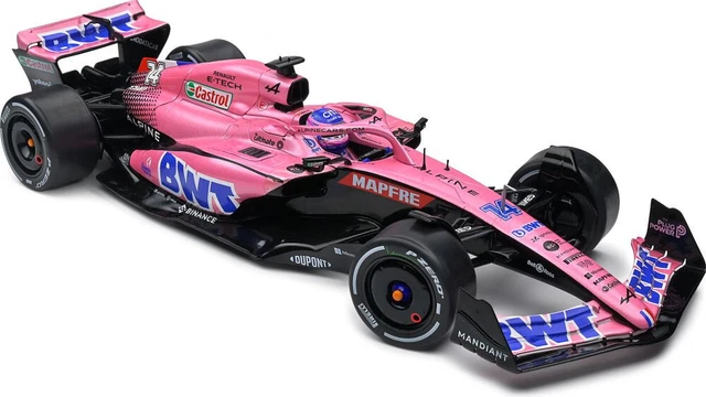 ALPINE A522 BAHRAIN GP 2022 Fernando Alonso 1:18 Formula 1 Model Solido ...