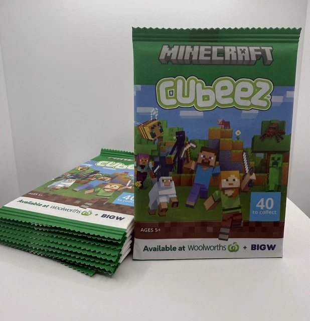 WOOLWORTHS MINECRAFT CUBEEZ 2025. X 34 packs unopened $10.00 - PicClick AU