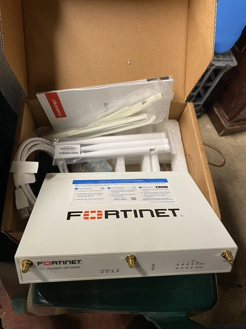 NEW FORTINET FORTIWIFI Firewall Wireless Plus 3G/4G FWF-40F-3G4G-N-NFR ...