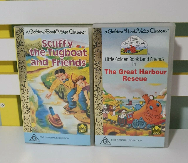 LITTLE GOLDEN BOOKS Vhs The Great Harbour Rescue Scruffy The Tugboat ...