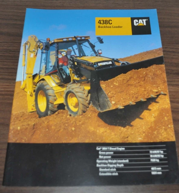 CATERPILLAR 438C BACKHOE Loader Specification Technical Data Brochure Prospekt £14.33 - PicClick UK
