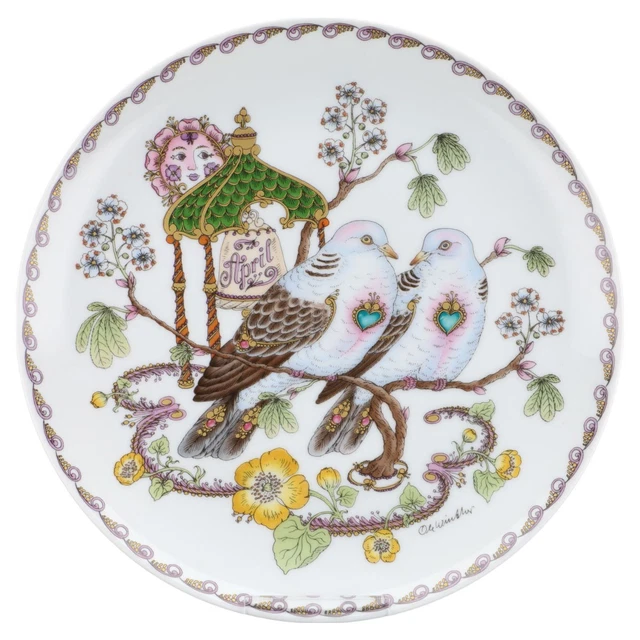 WANDTELLER MITTELGROSS APRIL Hutschenreuther Ole Winther Monatsteller ...