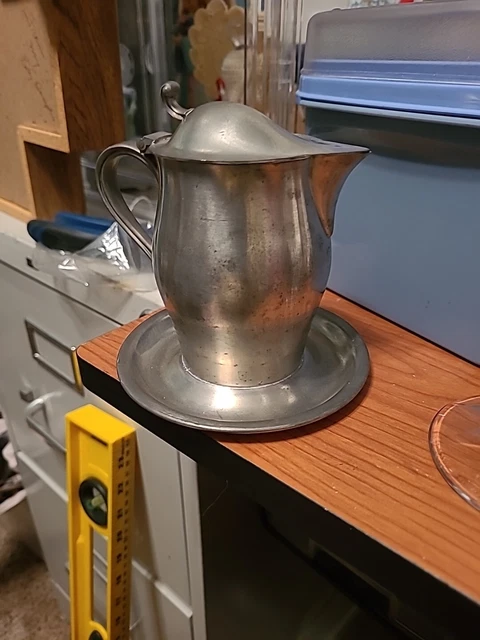 VINTAGE ATTACHED PLATED Hinged Lid Creamer Pitcher by International ...