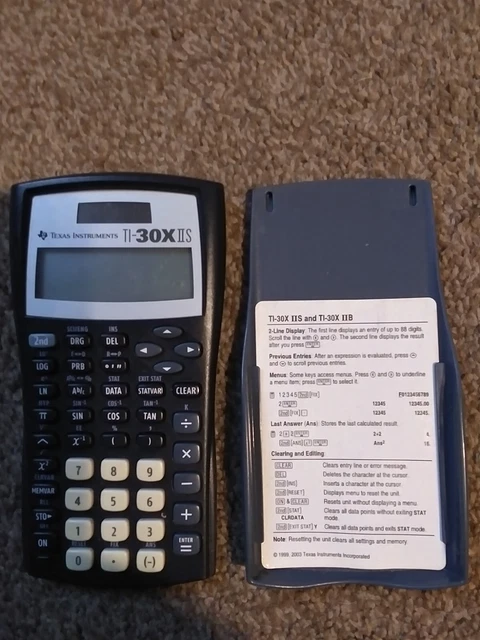 TEXAS INSTRUMENTS TI-30X IIS Solar Scientific Calculator Works Great $5 ...
