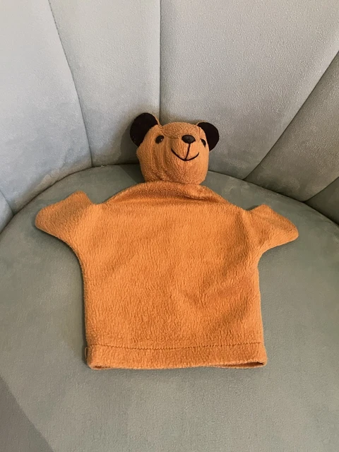 A.S HAND PUPPET Yellow Teddy Bear Soft Toy Plush Maybe Sooty? Vintage £ ...