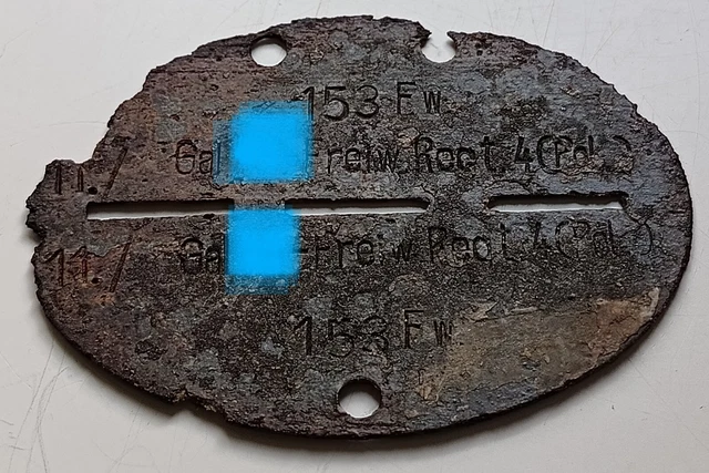 WW II GERMAN DOG TAG EAST FRONT GERMANY SOLDIER's ID WEHRMACHT Zn Metal ...