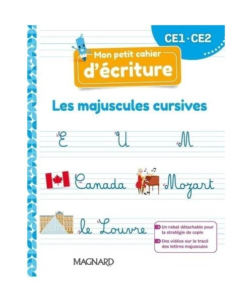 MON PETIT CAHIER d'écriture CE1 / CE2 : Les majuscules cursives [2022 ...
