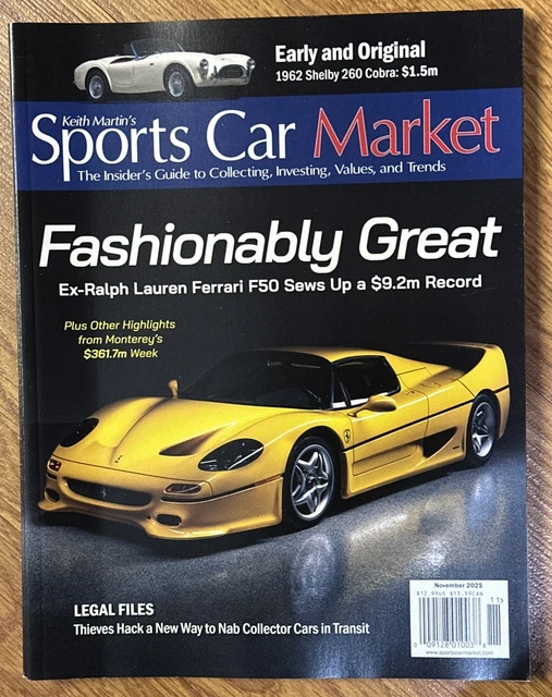 KEITH MARTIN'S SPORTS Car Market Magazine November 2025 Fashionably ...