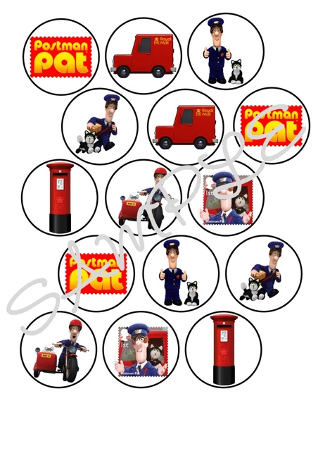 POSTMAN PAT THEMED Edible Icing Sheet Cupcake Toppers x15 £5.50 ...