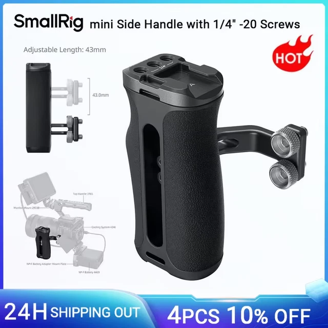 SMALLRIG MINI SIDE Handle with 1/4" -20 Screws, Comfort Silicone Grip ...