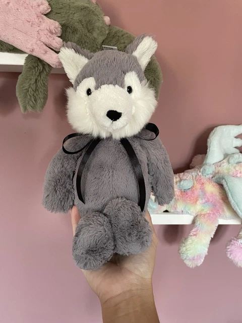 JELLYCAT BASHFUL WOLF Retired Medium Size New Without Tags Plush £40.47 ...