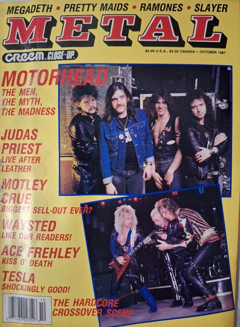 CREEM CLOSE-UP METAL (Oct 1987) Motorhead/Tesla/Ramones/Frehley/Crue ...