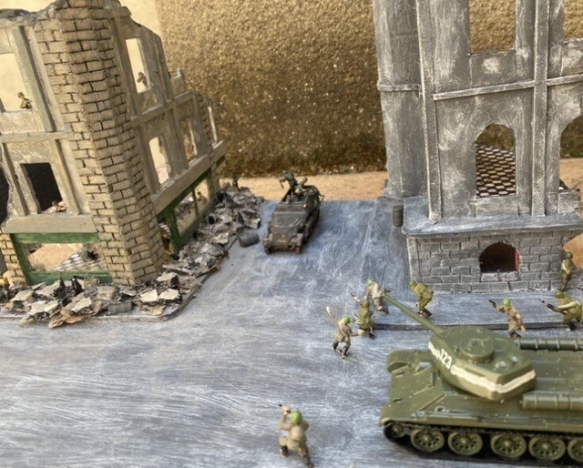 DIORAMA WW2 BUILDING En Ruine Berlin 1945 1/72 (72) EUR 85,00 - PicClick IT