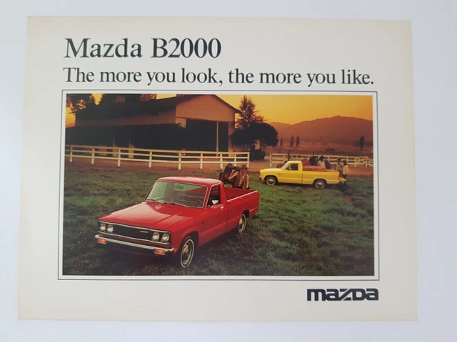 1980 MAZDA B2000 Original Sales Brochure $9.00 - PicClick CA