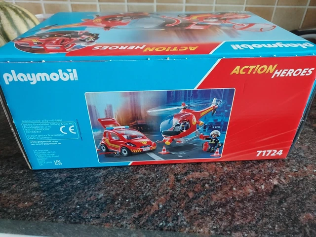 PLAYMOBIL 71724 VOITURE Hélicoptère Pompiers Exclusivité France NOUVEAU ...
