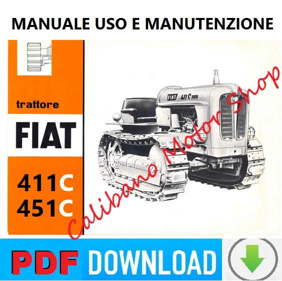 FIAT 411C 451C Manual Use and Maintenance Instruction Booklet Tractor ...