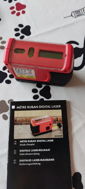 MÈTRE RUBAN DIGITAL Laser Powerfix KH3259 Avec Niveaux EUR 25,00 ...