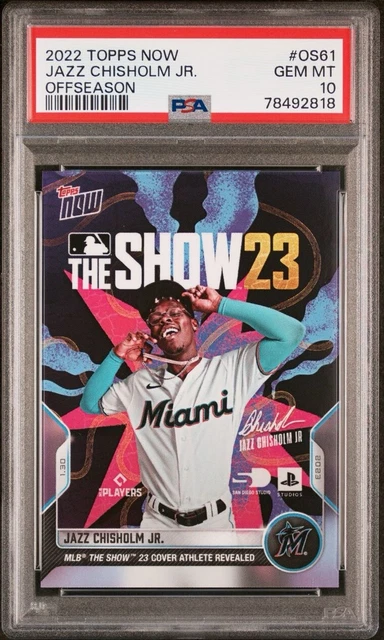 2022 TOPPS NOW Jazz Chisholm Jr Offseason PSA 10 MLB The Show 2023 ...