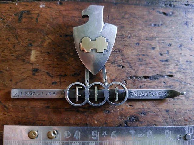 ABZEICHEN ORDEN OLIMPIADI FIS Innsbruck 1933 silver und gold EUR 400,00 ...