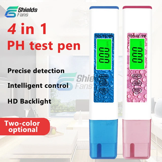 4-IN-1 PH METER pH/TDS/EC/Temperature Four-in-one Multi-function Test ...