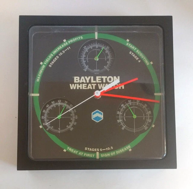 VINTAGE BAROMETER SUNBEAM Wall CLOCK WEATHER Humidity Temperature ...