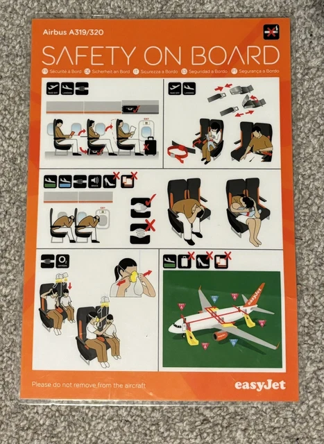 EASYJET AIRBUS A319/320 Version 1 Safety Card EUR 6,04 - PicClick DE