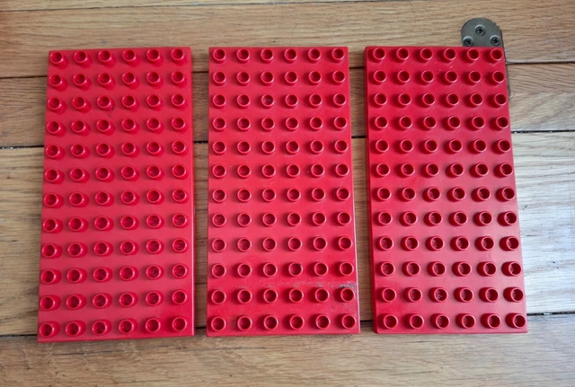 LOT OF VINTAGE Lego Duplo – 3X Red Base Plate Sections £4.99 - PicClick UK