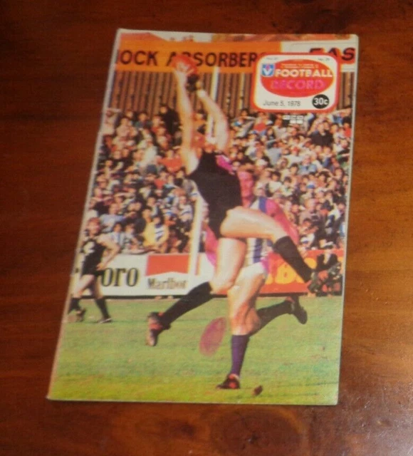 1978 VFL FOOTBALL Record Footscray v Carlton $9.95 - PicClick AU