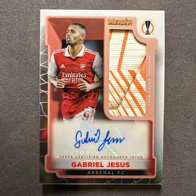 2022-23 TOPPS MERLIN Cromo GABRIEL JESUS!!️ Match Ball Auto!!️ #MBS-GJ ...