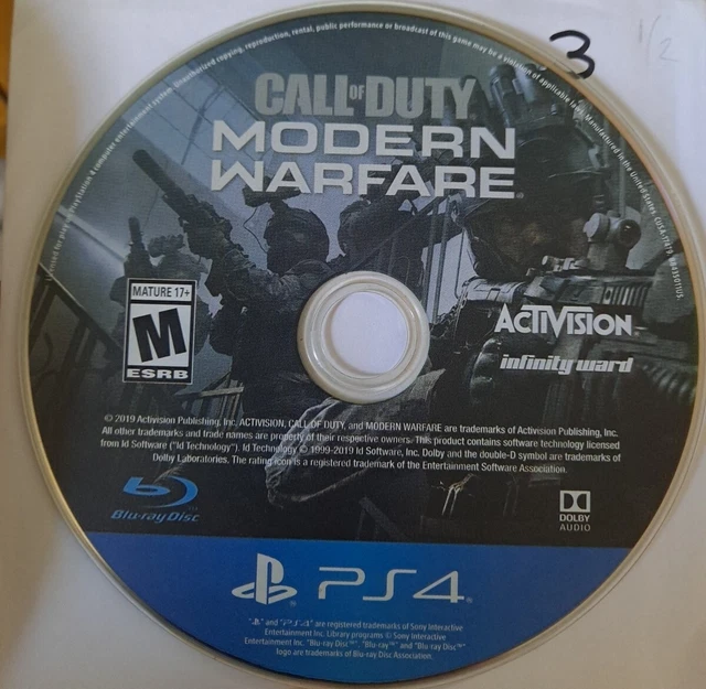 CALL OF DUTY: Modern Warfare (Sony PlayStation 4, 2019) Ps4 Disc Only ...