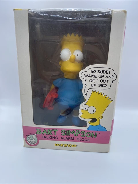 RARE BART SIMPSON Talking Alarm Clock 1991 Wesco NIB New Old Stock $55. ...