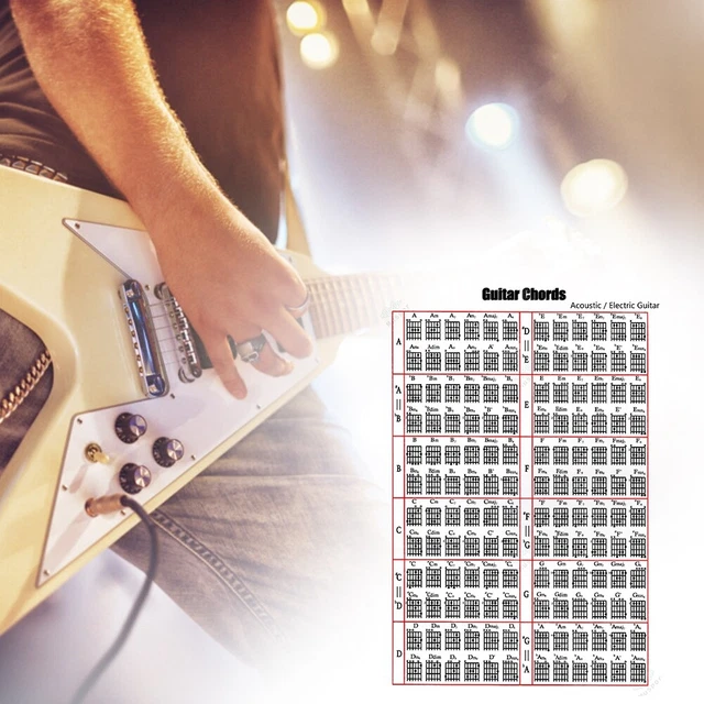 GUITAR CHORD & Scale Chart Poster Tool Lessons Music Learning Aid ... GUITAR CHORD & Scale Chart Poster Tool Lessons Music Learning Aid ...