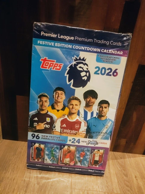 TOPPS PREMIER LEAGUE 2025/26 Festive Countdown Calendar - BOX DAMAGED £ ...