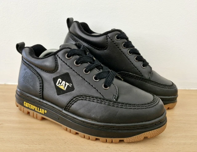 CATERPILLAR CAT WALKING Machines Black Chunky Safety Shoes Size UK 10 ...