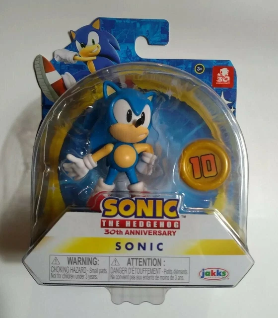 SONIC THE HEDGEHOG 30th Anniversary Retro Classic Sonic Figure BRAND ...