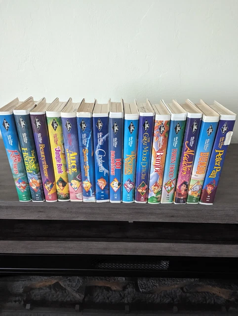 WALT DISNEY WB VHS Tapes Lot of 15 Collection Movies Classics Black ...