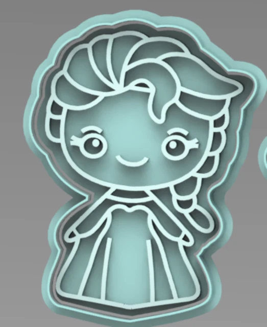 FROZEN ELSA COOKIE Cutter Stamp Fondant Embosser EUR 9,67 - PicClick FR