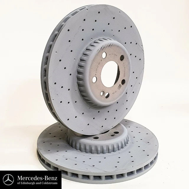 GENUINE MERCEDES-BENZ COMPOUND Front Brake Discs C Class 205 models AMG ...