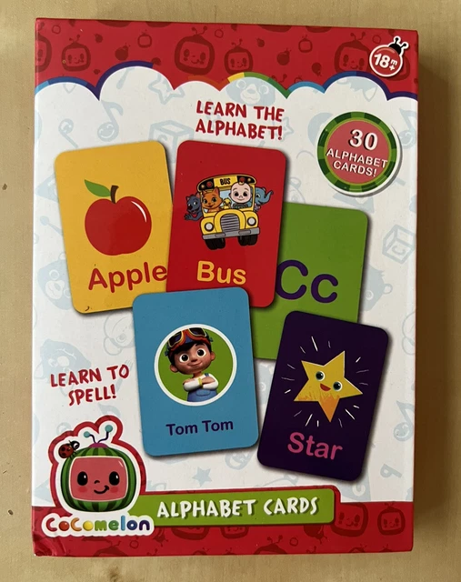 COCOMELON FIRST LEARNING Cards Alphabet Spelling 30 Cards Double Sided ...