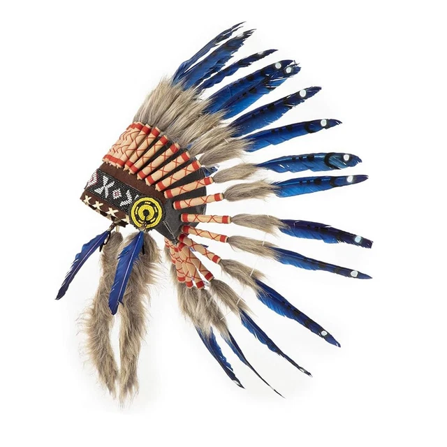 INDIAN HEADDRESS NATIVE American Headpiece for Burlesque Fancy Dress ...