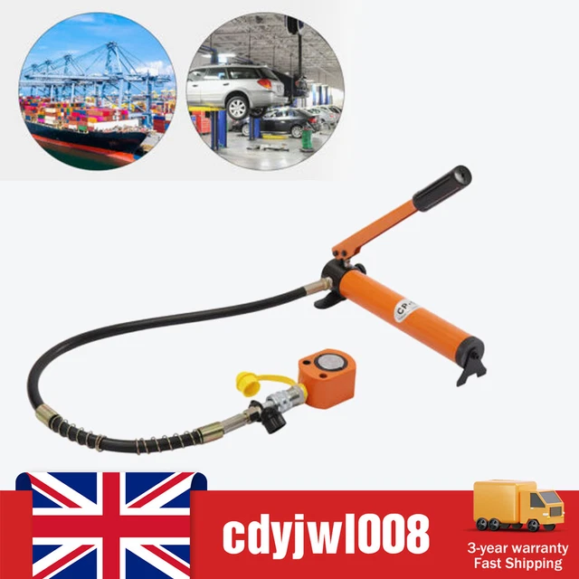 10T LOW PROFILE Hydraulic Jack Porta Power Kit+CP-180 Manual Hydraulic ...