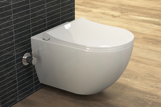 WC DOCCIA TAHARET senza bordi di risciacquo parete WC sospeso WC con ...